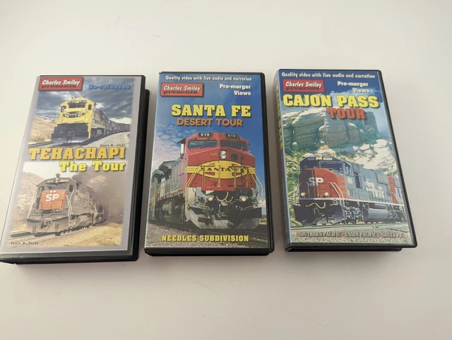 LOTTO VHS CHARLES Smiley Train Railroad Santa Fe Desert, Tehachapi ...