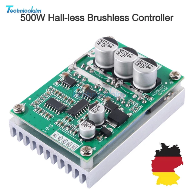 BRUSHLESS MOTOR DRIVE Control DC 12V-36V 500W/15A Speed Controller PWM ...