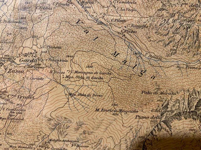 CARTA, MAPPA, CARTINA geografica ww1 austriaca Adamello Presenella ...