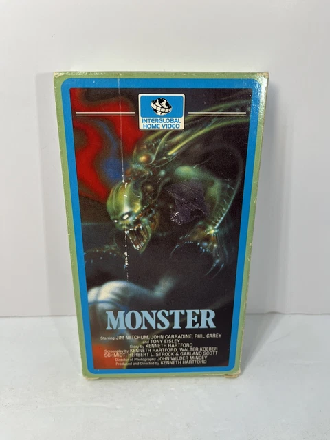 MONSTER VHS HORROR Movie RARE Fully Enclosed Case Sci Fi Interglobal £ ...
