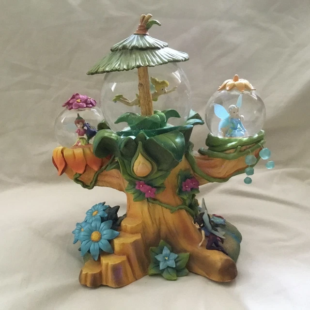 DISNEY TINKER BELL Fairies Tree House Musical Rotating Figurines ...