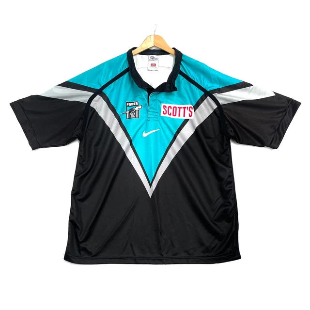 VINTAGE PORT ADELAIDE Early 2000’s AFL Nike short sleeve polo shirt 2XL ...
