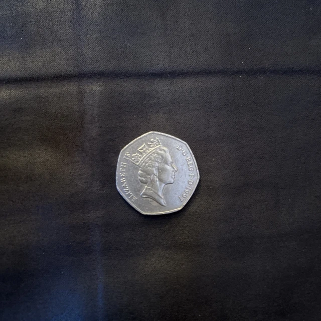 1997 UK 🇬🇧 50 Pence Coin - Queen Elizabeth II England Coin EUR 5,00 ...