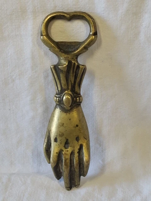 DÉCAPSULEUR ART DÉCO,FORME Main gantée avec bracelet,Vintage,bronze ...