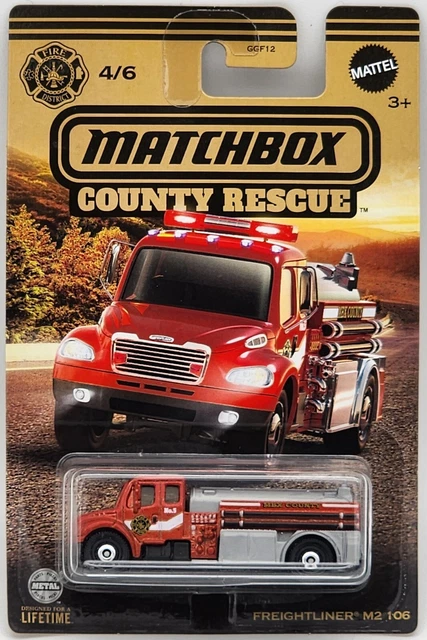 MATCHBOX MATTEL COUNTY Rescue Special Edition Freightliner M2 106! $8. ...