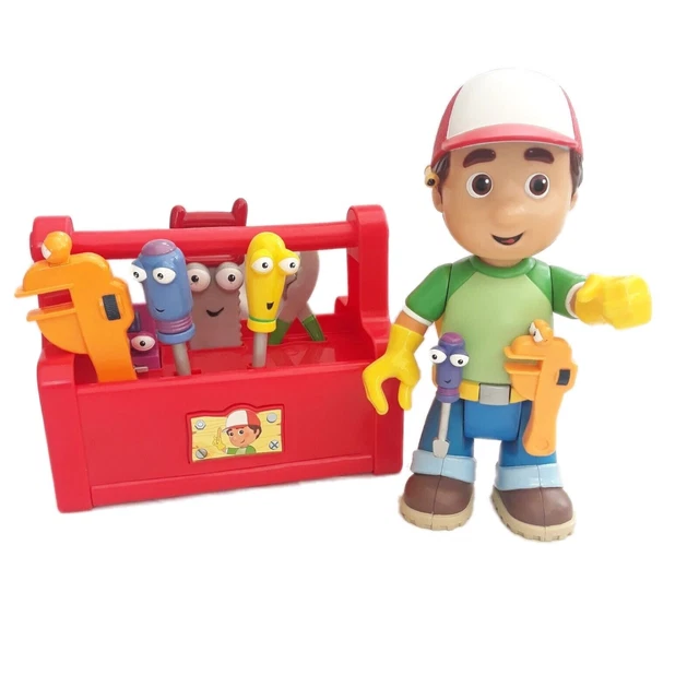 DISNEY JUNIOR HANDY Manny 10" Talking Figure with and Larger Tool Box £ ...