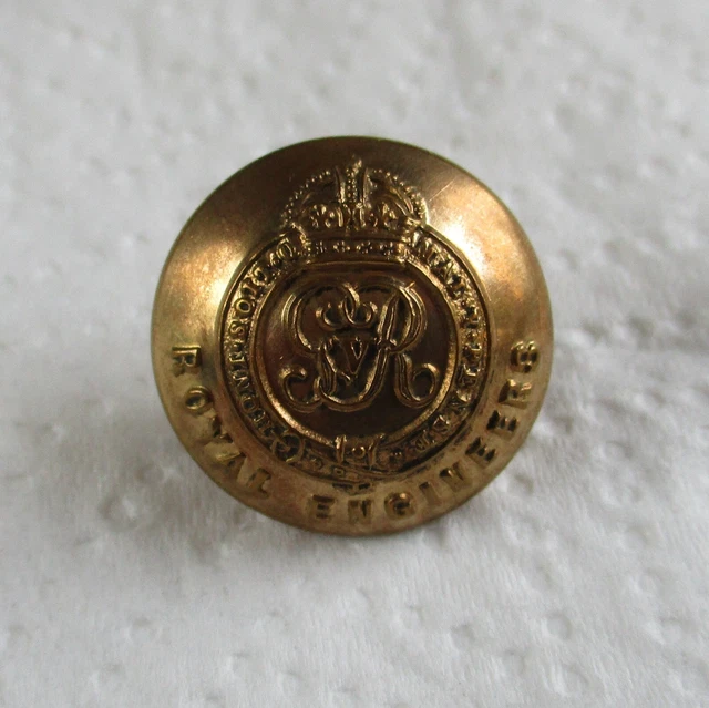 INDIAN MADE WW1 :"ROYAL ENGINEERS BRASS BUTTON" (19mm, GVR, RE, British ...