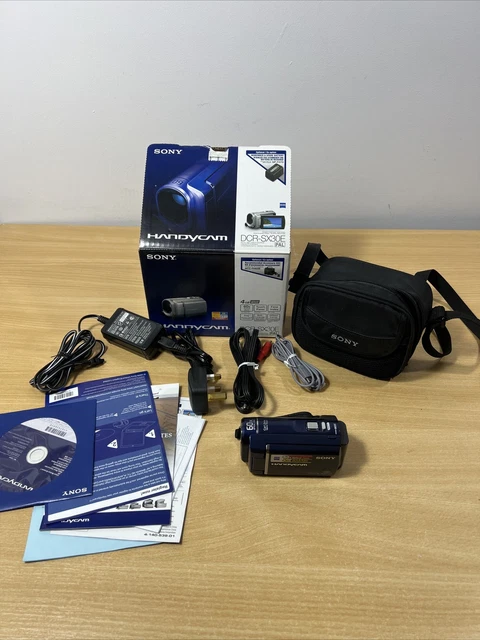 SONY HANDYCAM DCR-SX30E 60X Zoom Digital Video Camera Blue Complete ...