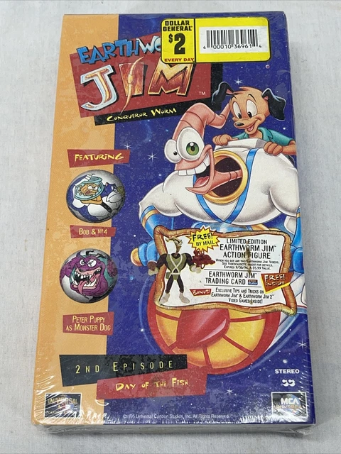 LOTTO DI 2 RARI nastri VHS Earthworm Jim Vol 2 & 3 - nuovissimi ...