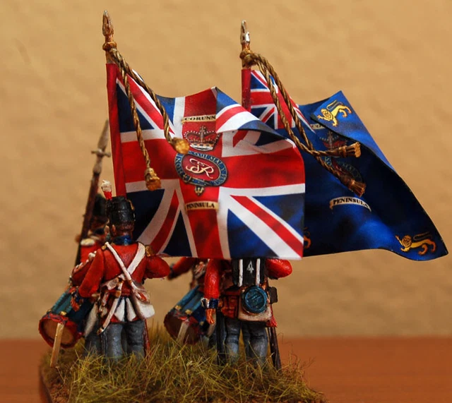 BATTLE FLAG 28MM Wargame Flag Plate No.4 British Infantry at Waterloo ...