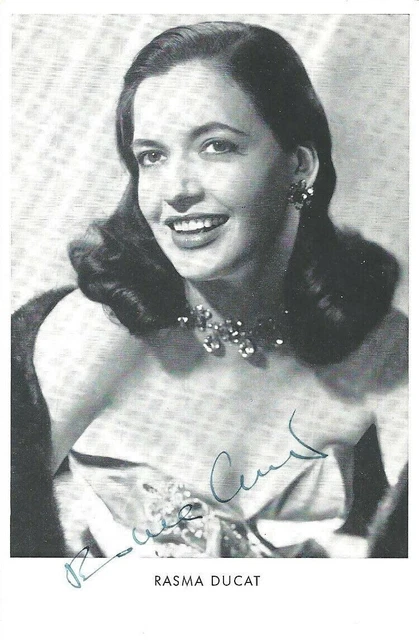 RASMA DUCAT ORIGINAL Autogramm signierte Europa Postkarte 60er Jahre ...