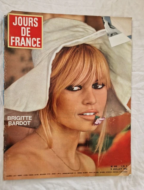 MAGAZINE REVUE JOURS DE FRANCE #608 9 juillet 1966 Brigitte Bardot EUR 10,00 - PicClick FR