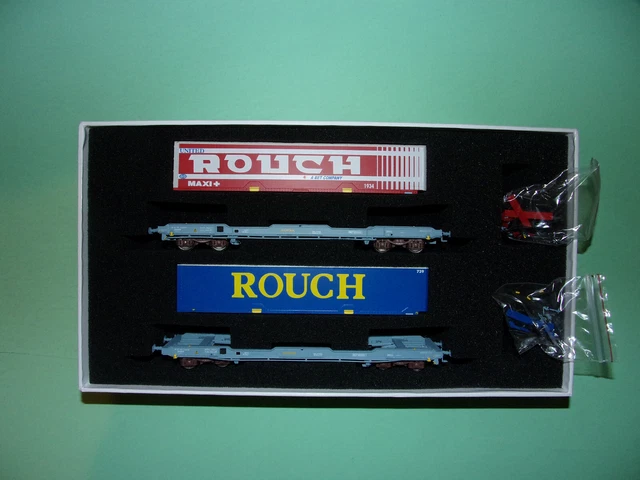 LS MODELS COFFRET 2 wagons porte conteneurs ROUCH 30313 NEUF EUR 135,00 ...