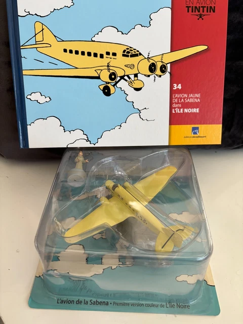 MOULINSART 1/100 - avion tintin n°34 - L'avion jaune de la sabena + fascicule EUR 44,90 ...