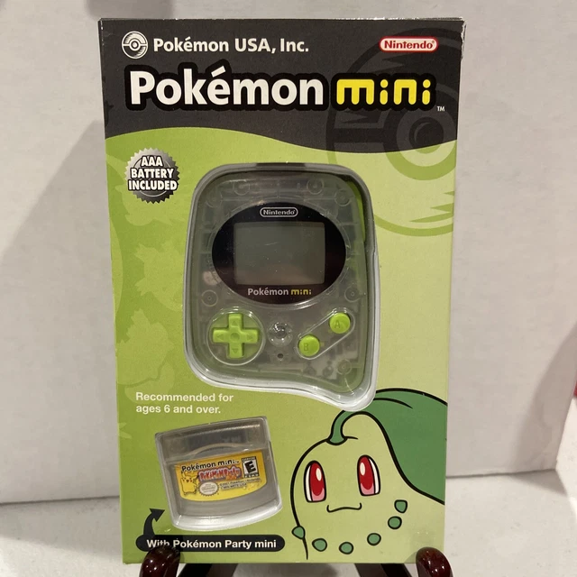 RARE POKÉMON MINI Chikorita Console Verte avec Pokémon Jeu de Fête ...
