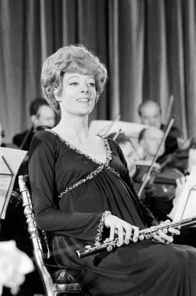 ACTRESS MAGGIE SMITH pictured during the filming of MGM's come- 1968 ...