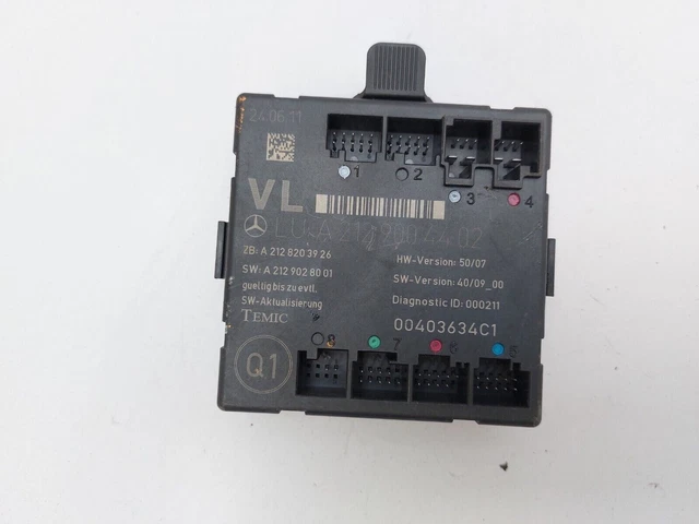MERCEDES BENZ W204 Door Control Module Front Left Side N/S 2011 ...