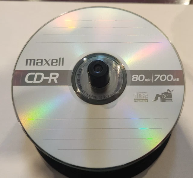 MAXELL CD-R BLANK Media 50 Pack Spindle Audio Music 32x 80 Minute 700MB ...