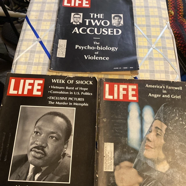 LIFE MAGAZINE LOT OF 3 MLK Death W/ The Doors Jim Morrison James Earl ...