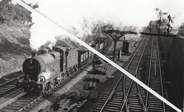 A VIEW OF 4F 44167 at lansdown junction cheltenham in 1955 £1.50 ...
