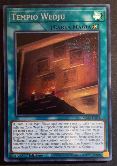 TEMPIO WEDJU RARA Segreta Prismatica in Italiano MP25-IT091 YUGIOH EUR ...