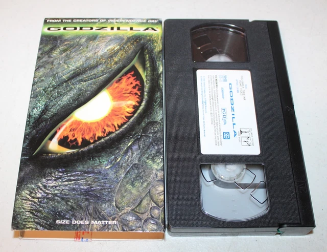 GODZILLA (VHS, 1998) Matthew Broderick / Jean Reno / Tristar 90s ...