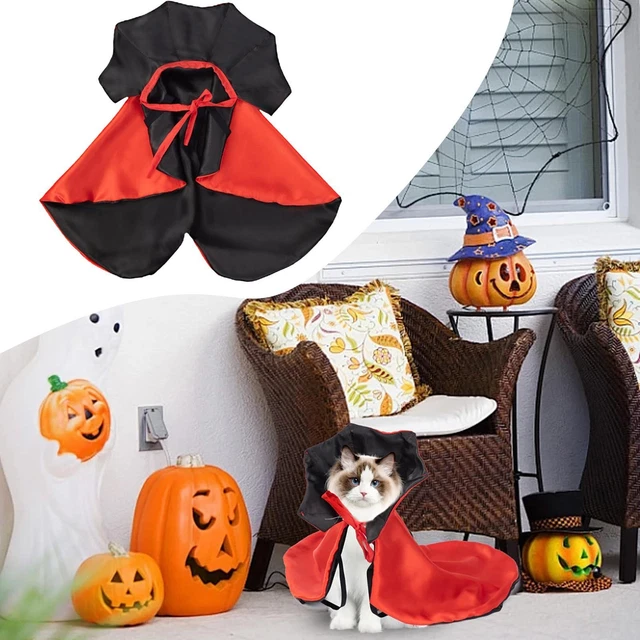 PET HALLOWEEN COSTUME Devil Vampire Cloak Cape Stylish Comfortable ...