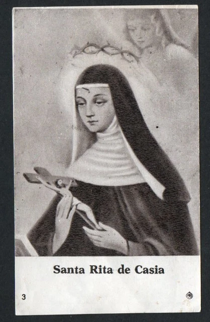 HOLY CARD ANTIQUE de Santa Rita de Casia santino image pieuse ...