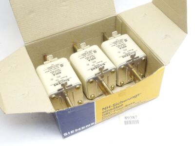 SIEMENS NH FUSE Inserts NH2 400A 500V~ 3NA3260 / Contents: 3-Piece ...
