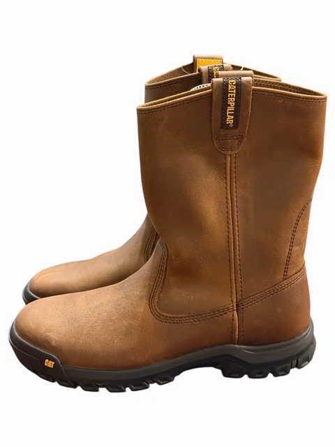 CATERPILLAR CAT MENS Drawbar Soft Toe Work Boots Brown Size 11 £67.02 ...