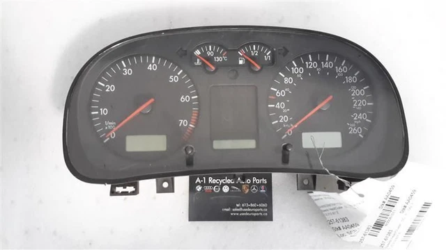 SPEEDOMETER CLUSTER HATCHBACK VIN J 8th Digit KPH Fits 99 GOLF 81011 ...