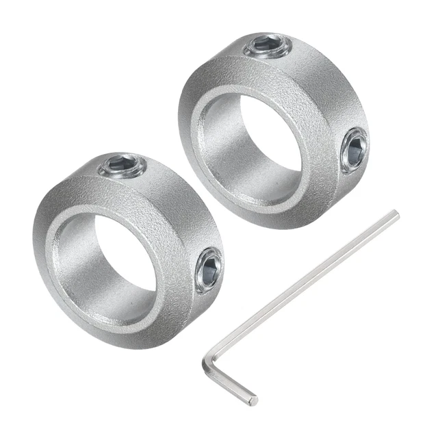 SPLIT SHAFT COLLAR Set for 12mm Shaft, Clamping Collars 20mm OD, 8mm Th ...