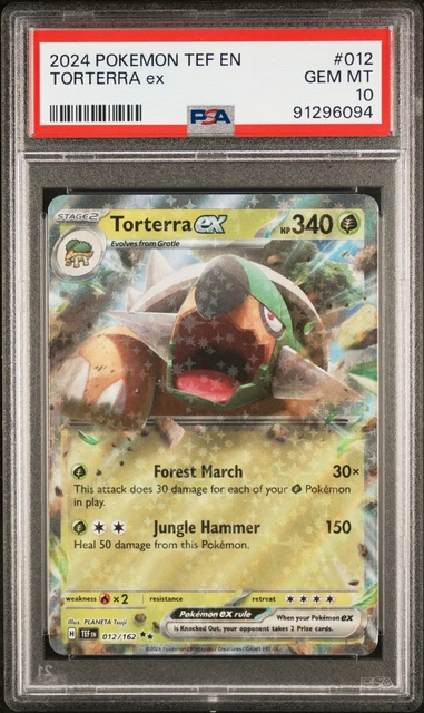 TORTERRA EX 2024 Pokemon Temporal Forces TEF #012 PSA 10 EUR 38,09 - PicClick IT
