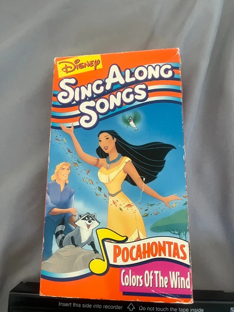 90S WALT DISNEY'S Sing Along Songs Pocahontas Colors of the Wind VHS ...