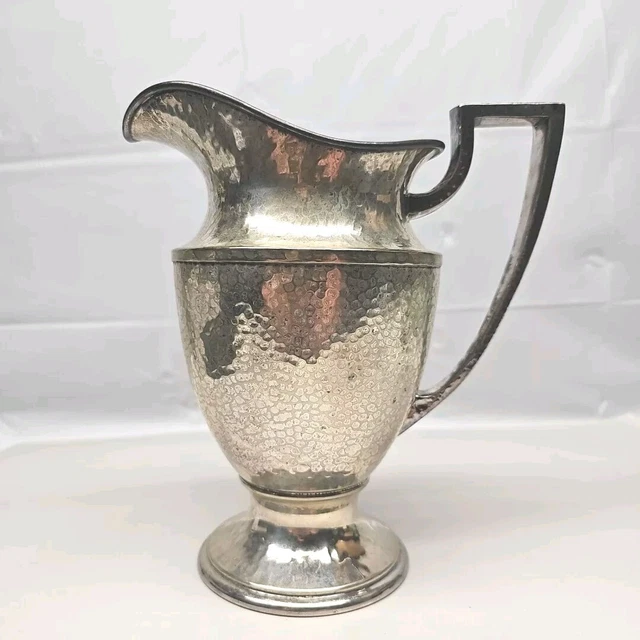 ROMAN STYLE APOLLO Sheffield BRS 3211 Hammered Nickel Silver Jug ...