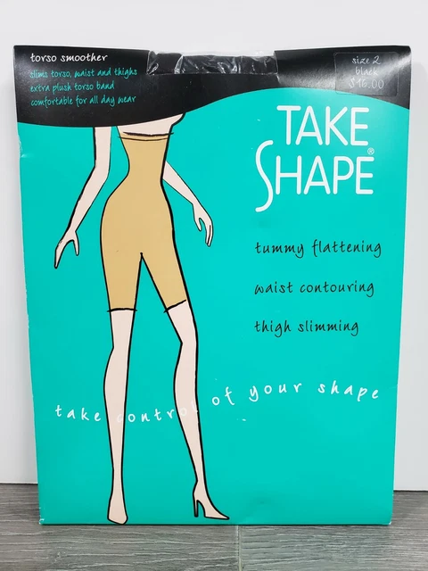 NEW WOMENS TAKE Shape Torso Smoothers Tummy Flattening Shaper BLACK ...