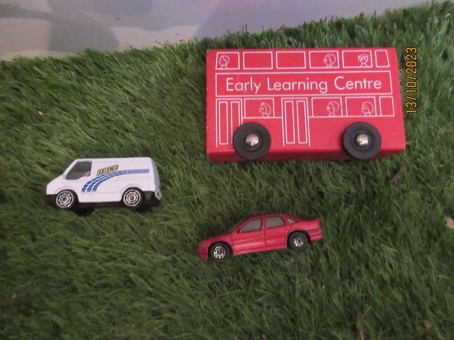ELC PUSH WOODE Red Doubledecker Bus Matchbox Vectra Car Teamaster White ...