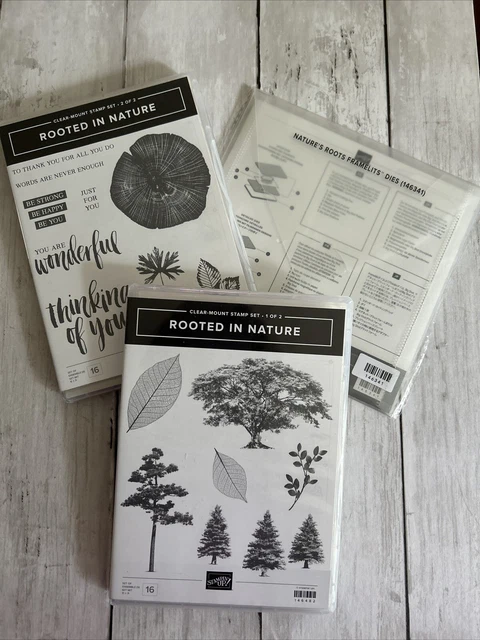 STAMPIN' UP! ROOTED in Nature Stamp & Nature's Roots Dies NEW + FREE ...