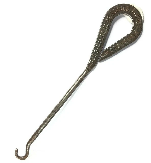 ANTIQUE ADVERTISING BUTTON Hook Wood milne Shoe Shines USA £18.03 ...