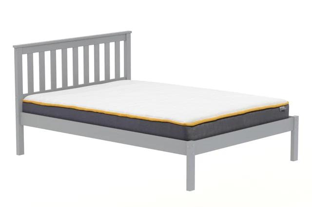 DENVER DOUBLE WOODEN Bed Frame 4ft6 in Grey Painted Finish £284.99 ...