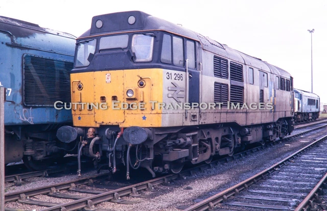 ORIGINAL RAILWAY SLIDE: Class 31 Diesel 31296 at Norwich 1991 D-1779 £3 ...