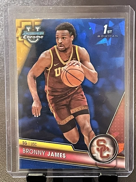 BRONNY JAMES 1° rifrattore zaffiro 2023-24 Bowman U zaffiro cromato ...