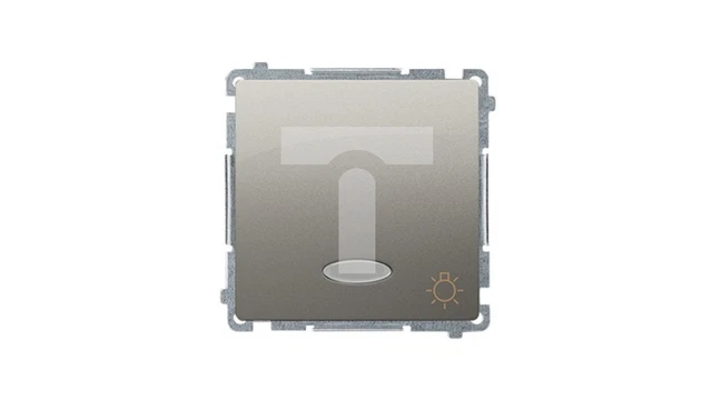 SIMON BASIC BOUTON /lumineux/ avec rétroéclairage, satiné BMS1L.01/29 ...