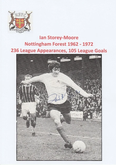IAN STOREY-MOORE NOTTINGHAM Forest 1962-1972 Original Hand Signed ...