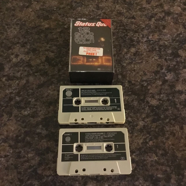 STATUS QUO - 12 Gold Bars Vol 1 & 2 Double Cassette Box Set Rare ...