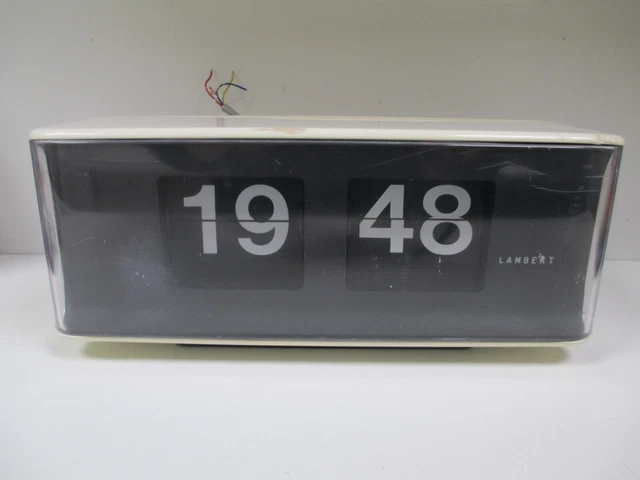 HORLOGE PENDULE ELECTRIQUE Industrielle Usine Vintage Lambert Design 1970 1980 C EUR 69,99 ...