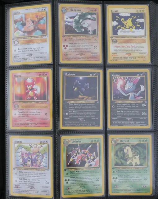 POKEMON WOTC COMPLETE 1st Edition Neo Genesis Non-Holo Set 20-111 Card NM-Mint £500.00 - PicClick UK