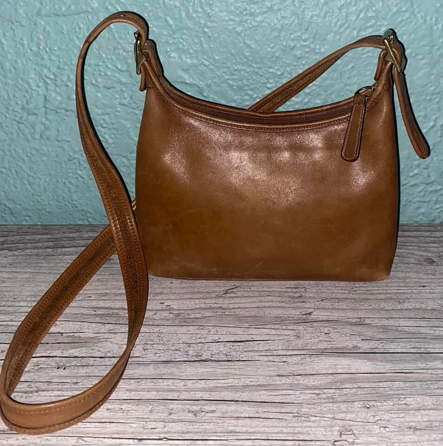 VINTAGE COACH LEGACY Hobo Bag 9136 British Tan Leather Crossbody ...