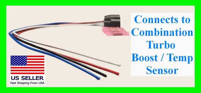 TURBOCHARGER BOOST TEMPERATURE Sensor Connector Pigtail Plug Wiring ...