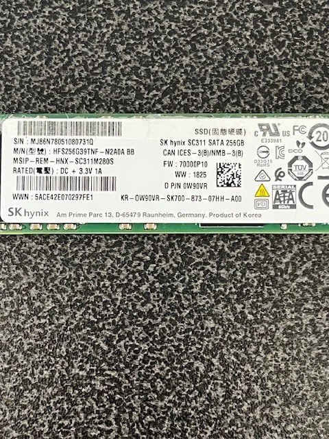 SK HYNIX SC311 256GB SSD M.2 2280 NGFF Sata III PC Laptop Notebook Festplatte EUR 9,99 - PicClick DE
